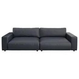 Big-Sofa Musterring "LUCIA", schwarz (schwarz puro), B:252cm H:81cm T:124cm, Flachgewebe FLORIS (100% Polyester);Flachgewebe VALMONT (60% Baumwolle/ 40% Leinen);Microfaser CRONA (100% Polyester), Sofas, Big-Sofa, in vielen Qualit&auml;ten und 4 unterschiedlichen N&auml;hten, 2,5-Sitzer
