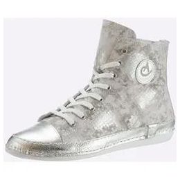 Sneaker Andrea Conti, Damen, Gr. 37, silber (taupe, silberfarben), Glattleder, Leder, Rindsleder, Schuhe Sneaker
