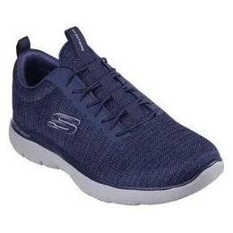 Slip-On Sneaker Skechers "SUMMITS-", Herren, Gr. 48,5, blau (navy, grau), Textil, Schuhe, Slipper, Freizeitschuh, Halbschuh mit Elastic Schn&uuml;rsenkel