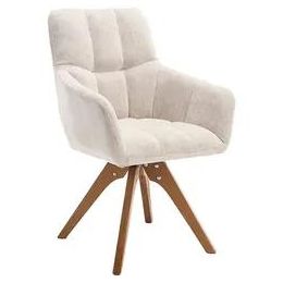 Drehstuhl Home Affaire, beige (beige, natur, beige), B:61cm H:90cm T:66cm, St&uuml;hle, Drehstuhl