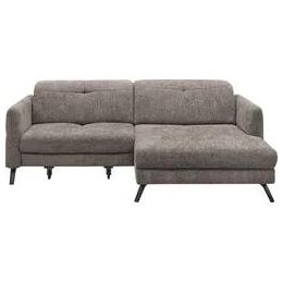 Ecksofa "SO 4400 V", braun (schlamm), B:259cm H:84cm T:167cm, 100% Polyester, SET ONE BY Musterring, Sofas, Ecksofa, wahlweise mit motorischer Bettfunktion & Kopfverstellung, Fu&szlig; schwarz