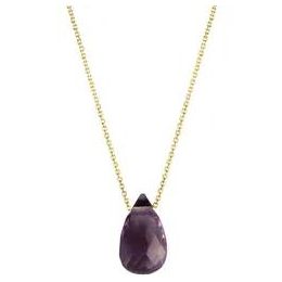 Kette mit Anh&auml;nger Celesta "375 Gelbgold Amethyst", gelb, Halsketten, Damen, 42+3cm, Gold, L: 45 B: 6mm, gl&auml;nzend, B:6mm