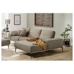 Ecksofa W.Schillig "run, Designsofa mit tollem Sitzkomfort, bequem, L-Form", beige (ecru w82), B:319cm H:88cm T:178cm, Longlife Xtra-Leder Z73: Naturwalkleder der Luxusklasse aus den erlesensten Rohh&auml;uten. Hautst&auml;rke 1, 1 &ndash; 1, 3 mm;ROHLEDER Jacquard-Flachgewebe Q2 W60 (63% Polyester, 37% Polyacryl);ROHLEDER Chenille-Flachgewebe Q2 W77 (68% Polyacryl, 32% Polyester);Stoff S37 (100% Polyester), Sofa