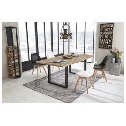 SIT-M&Ouml;BEL Esstisch SIT "Tops&Tables", beige (natur), B:120cm H:77cm T:80cm, Tische, Esstisch, mit Tischplatte aus Wildeiche, mit Baumkante we gewachsen, Vintage