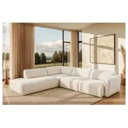Ecksofa Home Affaire "Myrland Wohnlandschaft", beige (cream), B:310cm H:72cm T:250cm, 100% PES, Sofas, Ecksofa, Breite 310 cm, L-Form, Chenille, Easy Clean Stoff, mit Kaltschaum