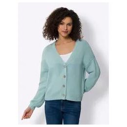 Strickjacke Heine, Damen, Gr. 38, gr&uuml;n (mint), 50% Baumwolle, 50% Polyacryl, unifarben, Strickjacken Strickjacke