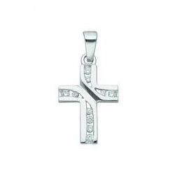 Adelia&acute;s Kettenanh&auml;nger ADELIA ́S "Damen & Herren 925 Silber Kreuz Anh&auml;nger mit Zirkonia", silber, Schmuckanh&auml;nger, Damen, Damen,mit Zirkonia, Silber 925 (Sterlingsilber), Kettenanh&auml;nger, mit Zirkonia Silberschmuck f&uuml;r Damen & Herren