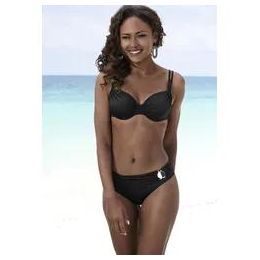 B&uuml;gel-Bikini JETTE, Damen, Gr. 36, Cup D, schwarz, Microfaser, Microfaser, Polyamid, unifarben, Bikini-Sets B&uuml;gel-Bikini, mit Zier-Accessoire