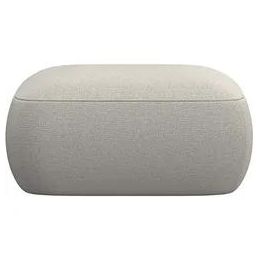 Pouf FLEXLUX "Torino, rund, bodennah, Sitzhocker, Polsterhocker", beige (natural), B:91cm H:46cm T:91cm, Poufs, Pouf, Modernes, organisches Hocker-Design, Kaltschaum, Wellenunterfederung