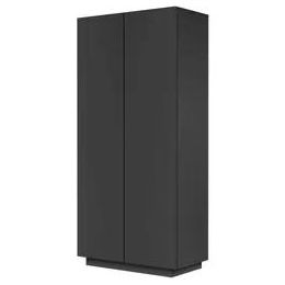 Aktenschrank Home Affaire "Essential, Mehrzweckschrank, B&uuml;roschrank mit 2 T&uuml;ren", schwarz (anthrazit matt), B:79,2cm H:166cm T:38cm, FSC-zertifizierter Holzwerkstoff, Schr&auml;nke, & verstellbaren Einlegeb&ouml;den, H&ouml;he 86 oder 166 cm, Made in Italy