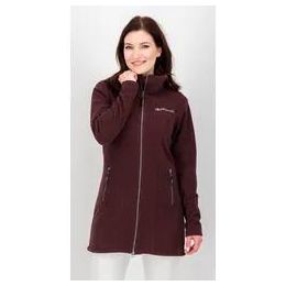 Fleecejacke DEPROC ACTIVE "GLORY APRIL", Herren, Gr. 36/38 (M), lila (berry), 100% Polyester, figurbetont, gerader Abschluss, Jacken Fleecejacke, mit 2-Wege-Rei&szlig;verschluss
