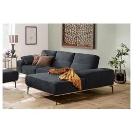 Ecksofa W.Schillig "run, Designsofa mit tollem Sitzkomfort, bequem, L-Form", schwarz (nachtschwarz z73), B:299cm H:88cm T:178cm, Longlife Xtra-Leder Z73: Naturwalkleder der Luxusklasse aus den erlesensten Rohh&auml;uten. Hautst&auml;rke 1, 1 &ndash; 1, 3 mm;ROHLEDER Jacquard-Flachgewebe Q2 W60 (63% Polyester, 37% Polyacryl);ROHLEDER Chenille-Flachgewebe Q2 W77 (68% Polyacryl, 32% Polyester);Stoff S37 (100% Polyes