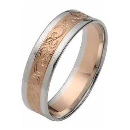 Trauring Firetti "Schmuck Geschenk Gold 375 Hochzeit Ehering "LIEBE" Ranke" Gr. 17, rosa (ros&eacute;goldfarben, wei&szlig;goldfarben), Fingerringe, Damen, 17, ohne Brillant, Ros&eacute;gold 375 Wei&szlig;gold 375, 6mm, Ros&eacute;gold 375, Wei&szlig;gold 375, Trauring, Wahlweise mit oder ohne Brillant