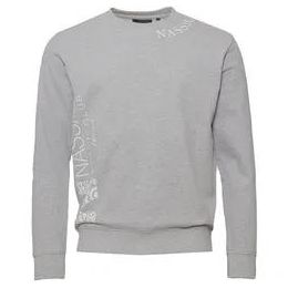 Sweater NASSAU BEACH "NB231043", Herren, Gr. 52L, grau (grau melange), 100% Baumwolle, Sweatshirts Sweater