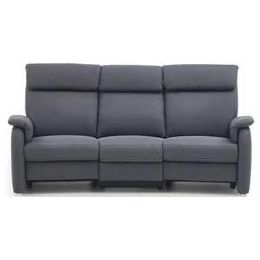 3-Sitzer Home Affaire "Turin mit Steckdose und USB-Port auch in Easy care-Bezug", grau (anthrazit), B:218cm H:107cm T:104cm, Sofas, 2 x vollmotorische Relaxfunktion, herunterklappbarer Tisch