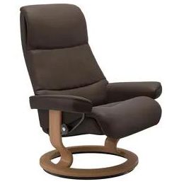 Relaxsessel stressless "View", braun (braun batick), B:91cm H:109cm T:83cm, Leder BATICK: BATICK ist ein leicht korrigiertes, durchgef&auml;rbtes und genarbtes M&ouml;belleder, bei dem die meisten Unebenheiten und Spuren in der Regel entfernt wurden.;Leder PALOMA: PALOMA ist ein durchgef&auml;rbtes Semianilin-M&ouml;belleder mit nat&uuml;rlicher Narbung.;ROHLEDER Stoff Q2 FARON: Ein fester zuverl&auml;ssiger Boucl&eacute; mit einem s