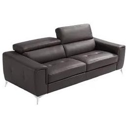 Schlafsofa Egoitaliano "Francine Designsofa, Loungesofa mit Dauerschlaffunktion, Breite 233 cm", schwarz, B:233cm H:100cm T:106cm, Leder &raquo;BULL&laquo; (echtes Rindsleder). Geschliffenes, pigmentiertes und behandeltes Rindsleder mit einer Dicke von 1, 3-1, 5 mm. Dieses Leder zeigt eine ziemlich weiche Hand mit einem halb undurchsichtigen Aussehen. Es handelt sich um ein gesch&uuml;tztes Leder. Eine leichte Dec