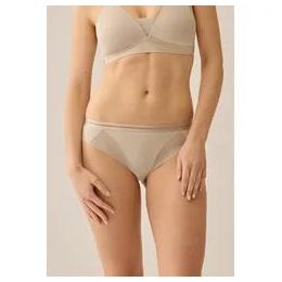 Panty Naturana "The Monday", Damen, Gr. 38, 1 Stk., beige (light beige), Microfaser, Obermaterial: 75% Polyamid, 25% Elasthan. T&uuml;ll: 78% Polyamid, 22% Elasthan, leicht transparent, unifarben, bequem, Unterhosen Panty, mit T&uuml;lleins&auml;tzen, h&uuml;fthoch geschnitten, weich, bequem, elastisch