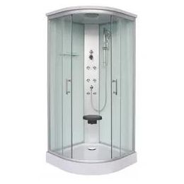 Komplettdusche Sanotechnik "Komplettduschkabine RUMBA", wei&szlig; (chrom), B:90cm H:215cm T:90cm, Duschkabinen, H&ouml;he: 215cm