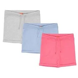 Sweatshorts STACCATO, M&auml;dchen, Gr. 92/98, Normalgr&ouml;&szlig;en, bunt, Oberstoff: 100% Baumwolle., meliert, unifarben, bequem, Hosen Sweatshorts, 3er-Pack
