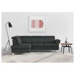Sit & More Ecksofa SIT & MORE "Arngast L-Form", schwarz, B:245cm H:84cm T:194cm, Sofas, Ecksofa, inklusive Kopfteilverstellung und Federkern
