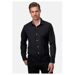 Langarmhemd Rusty Neal "Langarm", Herren, Gr. XXL, EURO-Gr&ouml;&szlig;en, schwarz-wei&szlig; (wei&szlig;, schwarz), 60% Baumwolle, 37% Polyester, 3% Elasthan, unifarben, Hemden, im Slim-Fit geschnitten