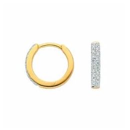 Adelia&acute;s Paar Creolen ADELIA ́S "Damen 333 Gold Ohrringe Creolen mit Zirkonia &Oslash; 13,1 mm", gold, Ohrringe, Damen, Damen, Gelbgold 333 Gold, Gelbgold 333, Gold, mit Zirkonia Goldschmuck f&uuml;r Damen