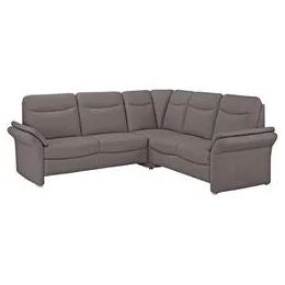 Ecksofa Home Affaire "Tahoma L-Form", braun (schlamm), B:251cm H:103cm T:231cm, Sofas, Ecksofa, mit Armlehnfunktion, wahlweise Bettfunktion, Schublade, Relaxfunktion