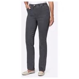 Bequeme Jeans Classic Basics, Damen, Gr. 22, Kurzgr&ouml;&szlig;en, schwarz (anthrazit, grau, denim), 81% Baumwolle, 17% Polyester, 2% Elasthan, unifarben, lang, Jeans