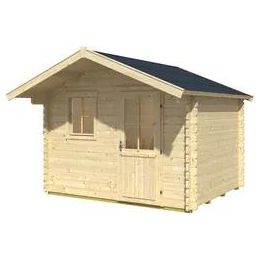 Skan Holz Gartenhaus SKANHOLZ "Narvik 1", beige (natur), Fu&szlig;boden im Gartenhaus, Holzwerkstoff, Gartenh&auml;user, Gartenhaus