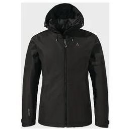 Sch&ouml;ffel Outdoorjacke SCH&Ouml;FFEL "Hiking Ins Jacket Style Wildkar WMS", Damen, Gr. 46, schwarz (9990, schwarz), Oberstoff: Aussenseite: 100% Polyester; (Membran: Thermoplastisches Polyurethan); Futter: 100% Polyester; Wattierung: 100% Polyester, regular fit, hoch geschlossener Ausschnitt, Jacken Outdoorjacke