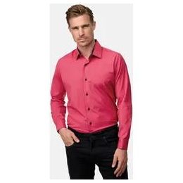 Langarmhemd Rusty Neal "Langarm", Herren, Gr. L, EURO-Gr&ouml;&szlig;en, pink (schwarz, pink), 60% Baumwolle, 37% Polyester, 3% Elasthan, unifarben, Hemden, im Slim-Fit geschnitten