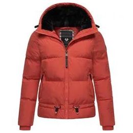 Steppjacke Ragwear "Briony", Damen, Gr. XXXL(46), rot, Obermaterial: 100% Polyester; Innenfutter: 100% Polyester; Wattierung: 100% Polyester, normal h&uuml;ftbedeckend, hoch geschlossener Ausschnitt, &Auml;rmel ohne &Auml;rmelschlitz Rippstrickb&uuml;ndchen, Jacken Steppjacke, Wasserdichte Damen Winterjacke mit Kapuze