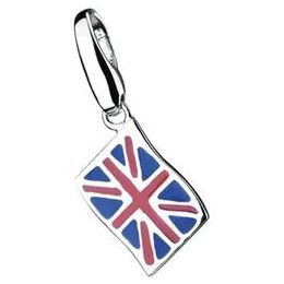 Charm-Einh&auml;nger "England-Flagge, Silber 925", bunt, Giorgio Martello MILANO, Charms, Damen, Silber 925 (Sterlingsilber)