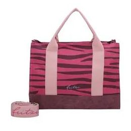 Henkeltasche Fritzi aus Preussen "Canvas Tote Bag", Damen, Gr. B/H/T: 14cm x 29,5cm x 40cm, pink, Baumwolle, unifarben, Taschen, mit verstell- und abnehmbarem Schulter-Riemen