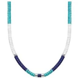 Kette ohne Anh&auml;nger Thomas Sabo "mit blauen Steinen" Gr. 42, blau (silberfarben, dunkelblau, hellblau, wei&szlig;), Halsketten, Damen, 42, Silber 925 (recycelt), B: 1mm, mit Achat, Lapislazuli, T&uuml;rkis-Imitat, B:1mm