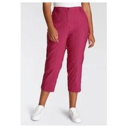 7/8-Hose KjBRAND "BEA 7/8", Damen, Gr. 44, N-Gr, pink, Web, Obermaterial: 47% Baumwolle, 45% Polyester, 6% Viskose, 2% Elasthan, figurumspielend 7/8-L&auml;nge, Hosen 7/8-Hose, b&uuml;gelfrei