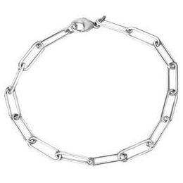 Armband Vivance "925/- Sterlingsilber Gliederarmband glanz rhodiniert 21 cm", wei&szlig;, Armb&auml;nder, Damen, 21cm, Silber 925 (Sterlingsilber), gl&auml;nzend, Armband
