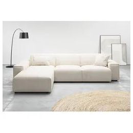 Ecksofa Home Affaire "Glimminge auch in Breitcord, Feincord, Boucl&eacute; + Easy care-Bezug", wei&szlig;, B:294cm H:71cm T:191cm, 95% Polyester, 5% Nylon, Sofas, Ecksofa, L-Form, Breite 294, Zierkissen
