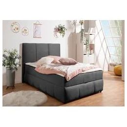 Boxbett OTTO HOME "Hartley inkl. Bettkasten und Topper, auch in &Uuml;berl&auml;nge erh&auml;ltlich", grau (anthrazit), B:102cm L:210cm, Komplettbetten, wahlweise mit Bonnell- oder TTFK-Matratze in H2, H3 o. H4 erh&auml;ltlich