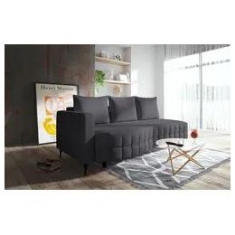 Loungesofa exxpo - SOFA FASHION "T wiggy Schlafsofa mit Bettfunktion und Bettkasten", grau (graphite), B:212cm H:93cm T:114cm, Sofas, Lounge-Sofa, komfortabler Federkern, super Sitzkomfort, elegante Formensprache