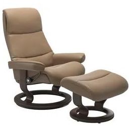 Relaxsessel stressless "View", braun (almond paloma), B:78cm H:105cm T:78cm, Leder BATICK: BATICK ist ein leicht korrigiertes, durchgef&auml;rbtes und genarbtes M&ouml;belleder, bei dem die meisten Unebenheiten und Spuren in der Regel entfernt wurden.;Leder PALOMA: PALOMA ist ein durchgef&auml;rbtes Semianilin-M&ouml;belleder mit nat&uuml;rlicher Narbung.;ROHLEDER Stoff Q2 FARON: Ein fester zuverl&auml;ssiger Boucl&eacute; mit einem 