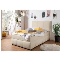 Boxbett OTTO HOME "Hartley inkl. Bettkasten und Topper, auch in &Uuml;berl&auml;nge erh&auml;ltlich", beige, B:102cm L:210cm, Komplettbetten, wahlweise mit Bonnell- oder TTFK-Matratze in H2, H3 o. H4 erh&auml;ltlich