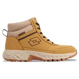 Schn&uuml;rboots Lotto, Herren, Gr. 47, beige (wheat), Synthetik, Textil, Schuhe Schn&uuml;rboots, - mit bequem gepolsterter Schaftkante