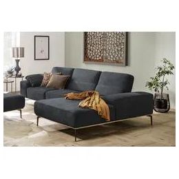 Ecksofa W.Schillig "run, Designsofa mit tollem Sitzkomfort, bequem, L-Form", schwarz (nachtschwarz z73), B:319cm H:88cm T:178cm, Longlife Xtra-Leder Z73: Naturwalkleder der Luxusklasse aus den erlesensten Rohh&auml;uten. Hautst&auml;rke 1, 1 &ndash; 1, 3 mm;ROHLEDER Jacquard-Flachgewebe Q2 W60 (63% Polyester, 37% Polyacryl);ROHLEDER Chenille-Flachgewebe Q2 W77 (68% Polyacryl, 32% Polyester);Stoff S37 (100% Polyes
