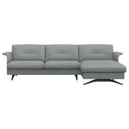 Ecksofa FLEXLUX "Glow, super bequem durch hochwertigem Sitzaufbau mit Federkern, L-Form", blau (sky blau), B:273cm H:81cm T:158cm, 62% Polyester/17%Baumwolle/14%Viscose/7%Leinen, Sofas, Ecksofa, Modernes skandinavisches Design