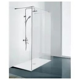 Walk-in-Dusche Sanotechnik "Freedom I", grau, B:147cm H:195cm, Duschw&auml;nde