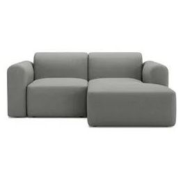 Ecksofa TENKSOM "Rund, kompakte Relax-Ecke, f&uuml;r kleine R&auml;ume, hoher Sitzkomfort", grau (mittelgrau), B:194cm H:71cm T:152cm, Sofas, Ecksofa, Bez&uuml;ge wechselbar, Kaltschaum im Sitz, Nordic Swan Ecolabel
