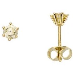 Paar Ohrstecker Firetti "Schmuck Geschenk Gold 750 Ohrschmuck Solit&auml;r", gold (gelbgoldfarben), Ohrringe, Damen, 5mm, 0,5 LR = lupenrein, Diamanten Gelbgold 750, Diamanten, Gelbgold 750, mit Brillant - Krappenfassung