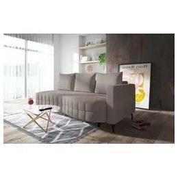 Loungesofa exxpo - SOFA FASHION "T wiggy Schlafsofa mit Bettfunktion und Bettkasten", grau (taupe), B:212cm H:93cm T:114cm, Sofas, Lounge-Sofa, komfortabler Federkern, super Sitzkomfort, elegante Formensprache